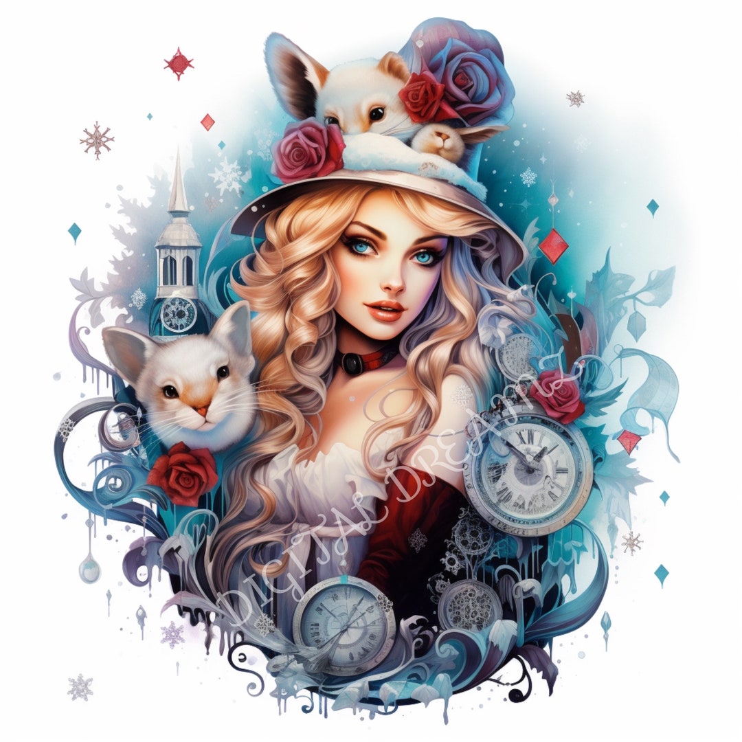 Alice in Wonderland,winter Wonderland, Christmas 2023,alice Prints ...