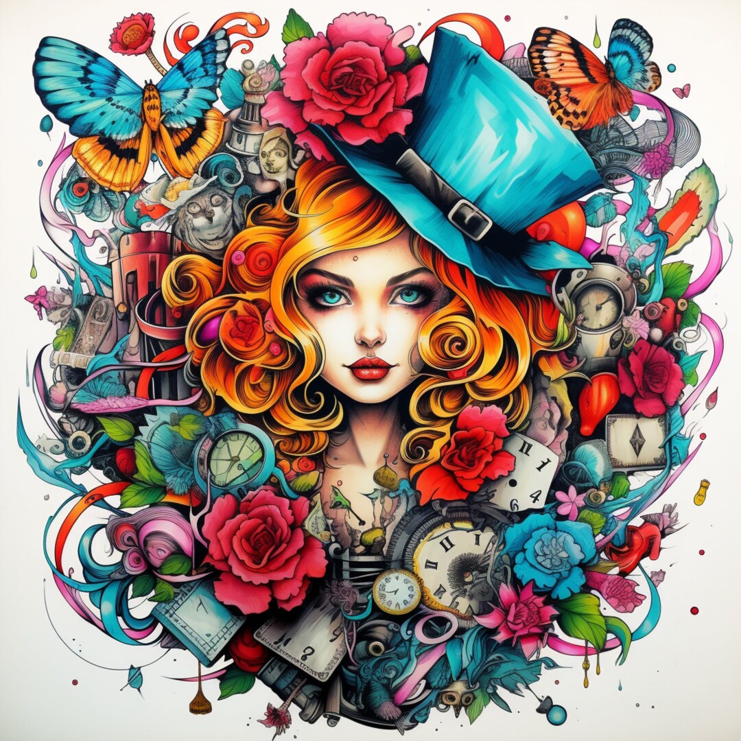 Alice in Wonderland Prints ,wonderland Digital Art ,lewis Carroll ...