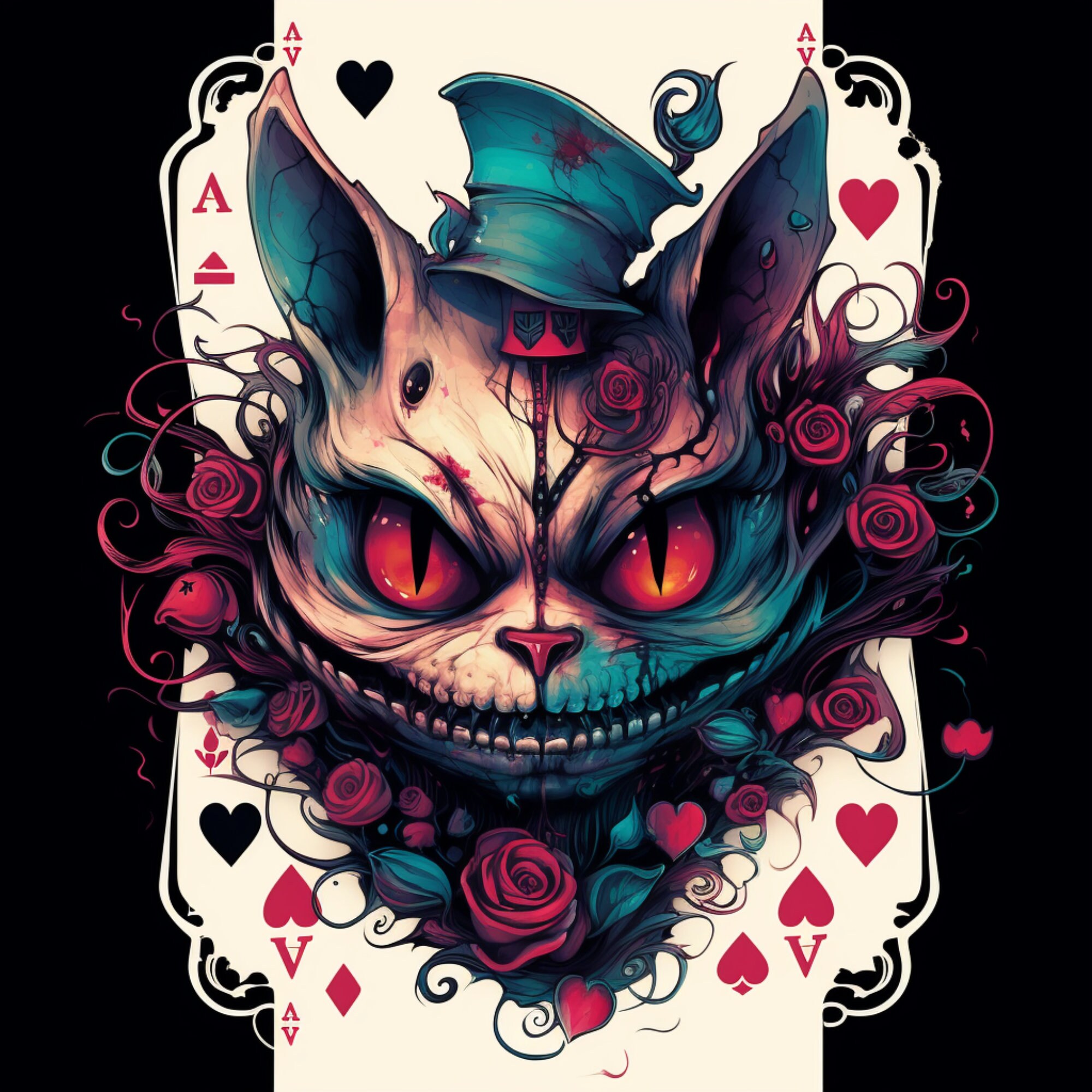 Twisted Alice In Wonderland Cat