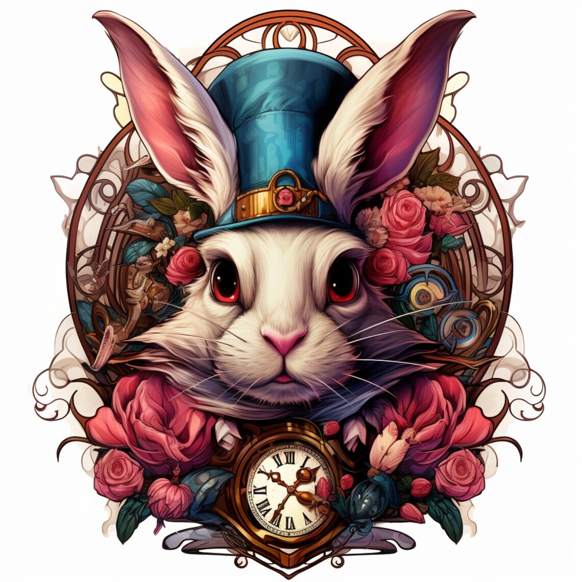 White Rabbit, Digital Wonderland, a Journey, Unique Art, Enhancing ...