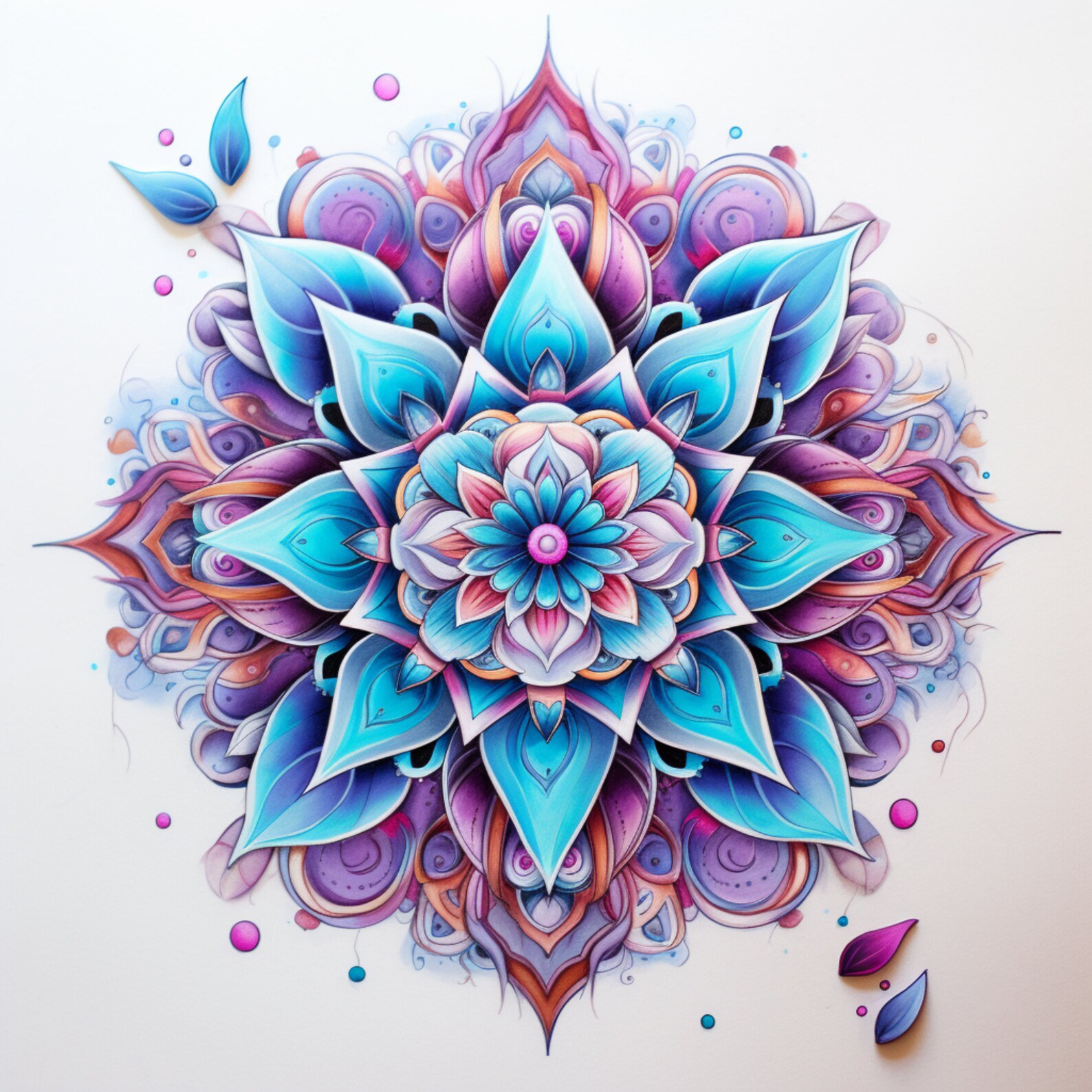 Colorful Mandala Art Print, Spiritual Home Decor (digital Print) - Etsy