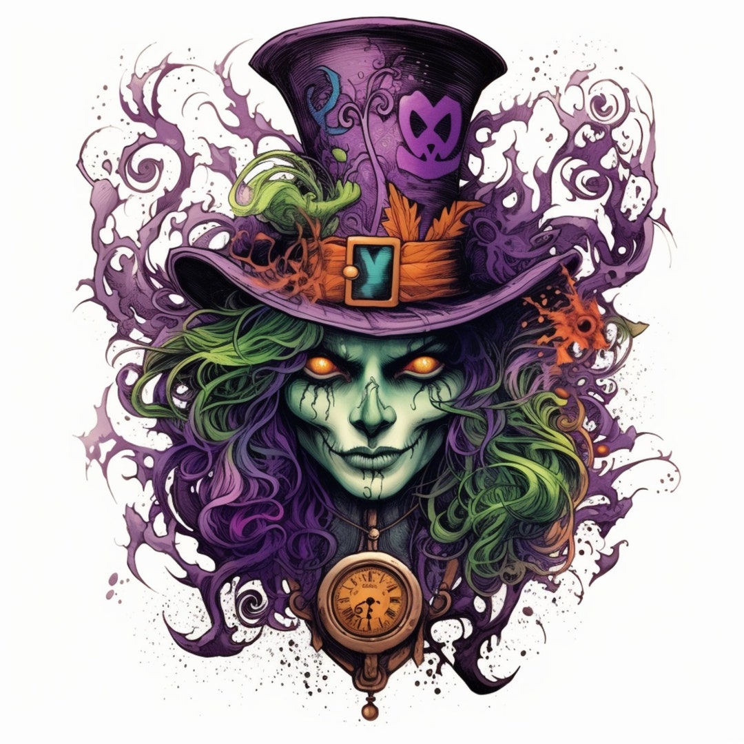 Wonderland Mad Hatter ,digital Prints Halloween 2023 Spooky Season, Mad ...