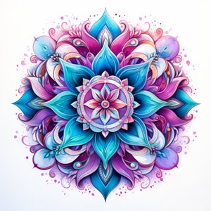 Colorful Mandala Art Print, Spiritual Home Decor (digital Print) - Etsy