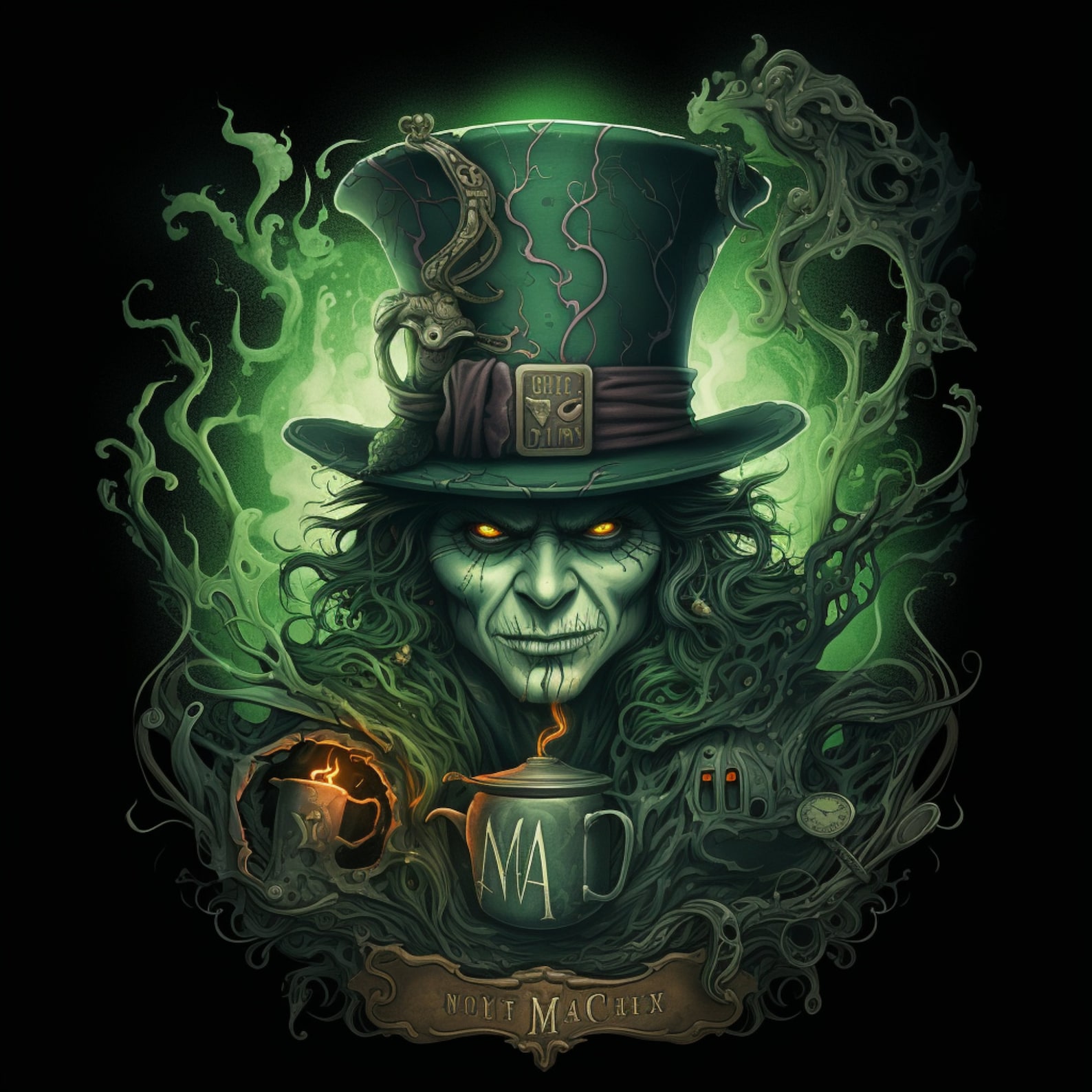 Halloween Mad Hatter digital Prints Halloween 2023 Spooky - Etsy