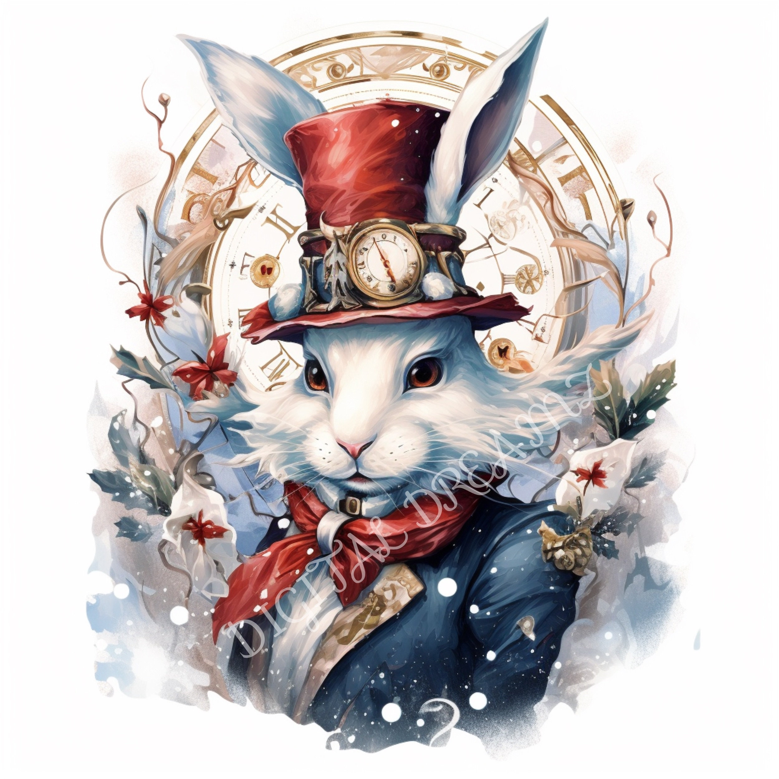 Wonderland White Rabbit , Digital Downloads , Wonderland Unique Art ...