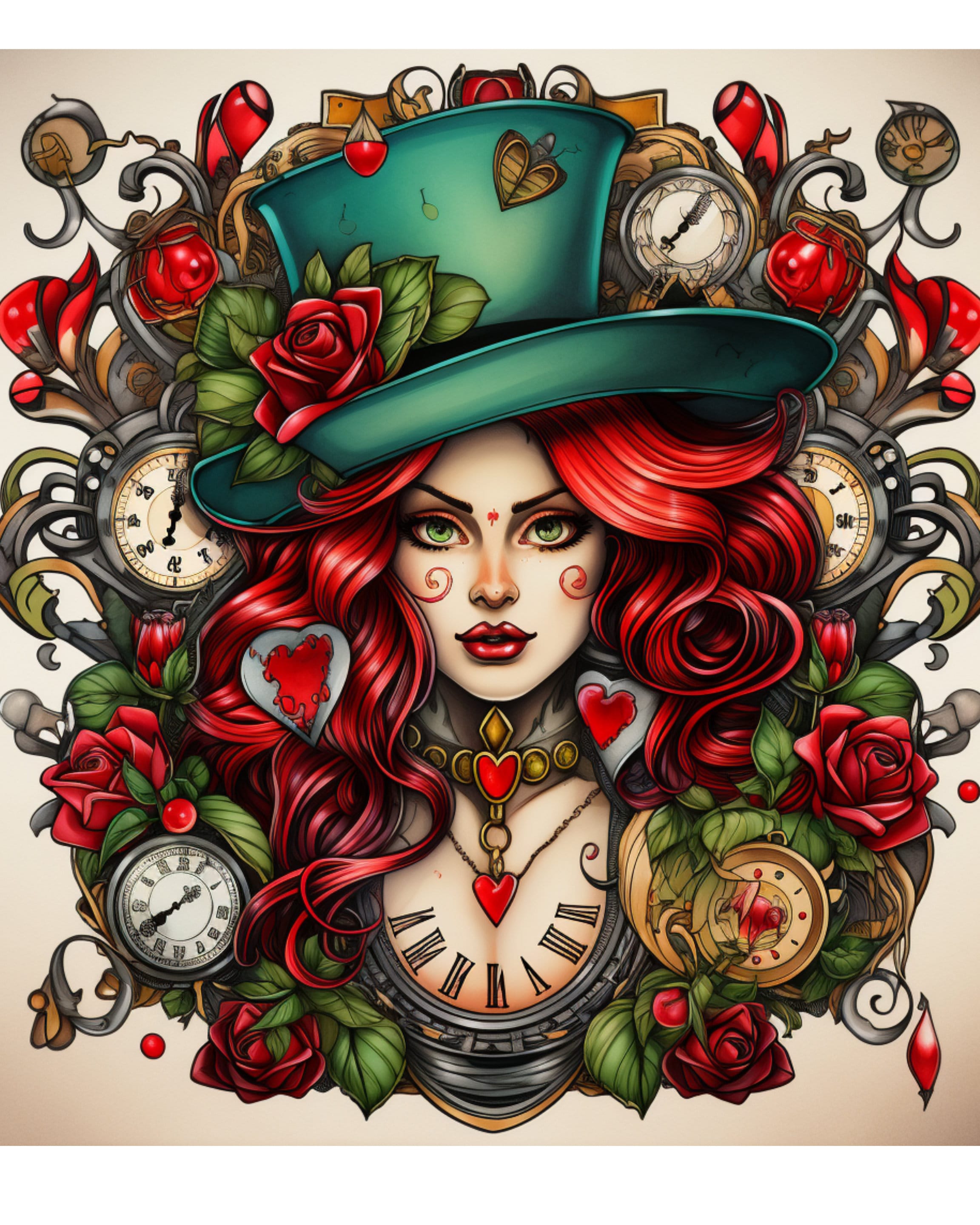 Wonderland Queen OF Hearts , Digital Downloads , Alice in Wonderland - Etsy