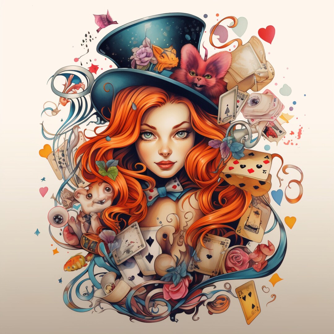 Alice in Wonderland Art Digital Prints , Wonderland Unique Art ...