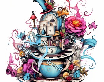 Alice in Wonderland , Tea Party, Unique , Mad Hatter, Mad Haters Tea Party, Download, Fantasy ...