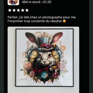 White Rabbit, Digital Wonderland, a Journey, Unique Art, Enhancing Digital Art Alice Wonderland ...