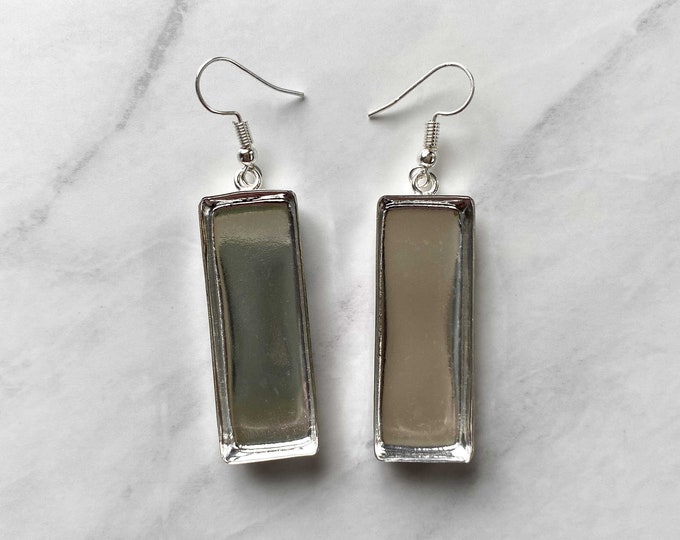 Deep Bezels for Micro Mosaics - Rectangle Earrings - Etsy