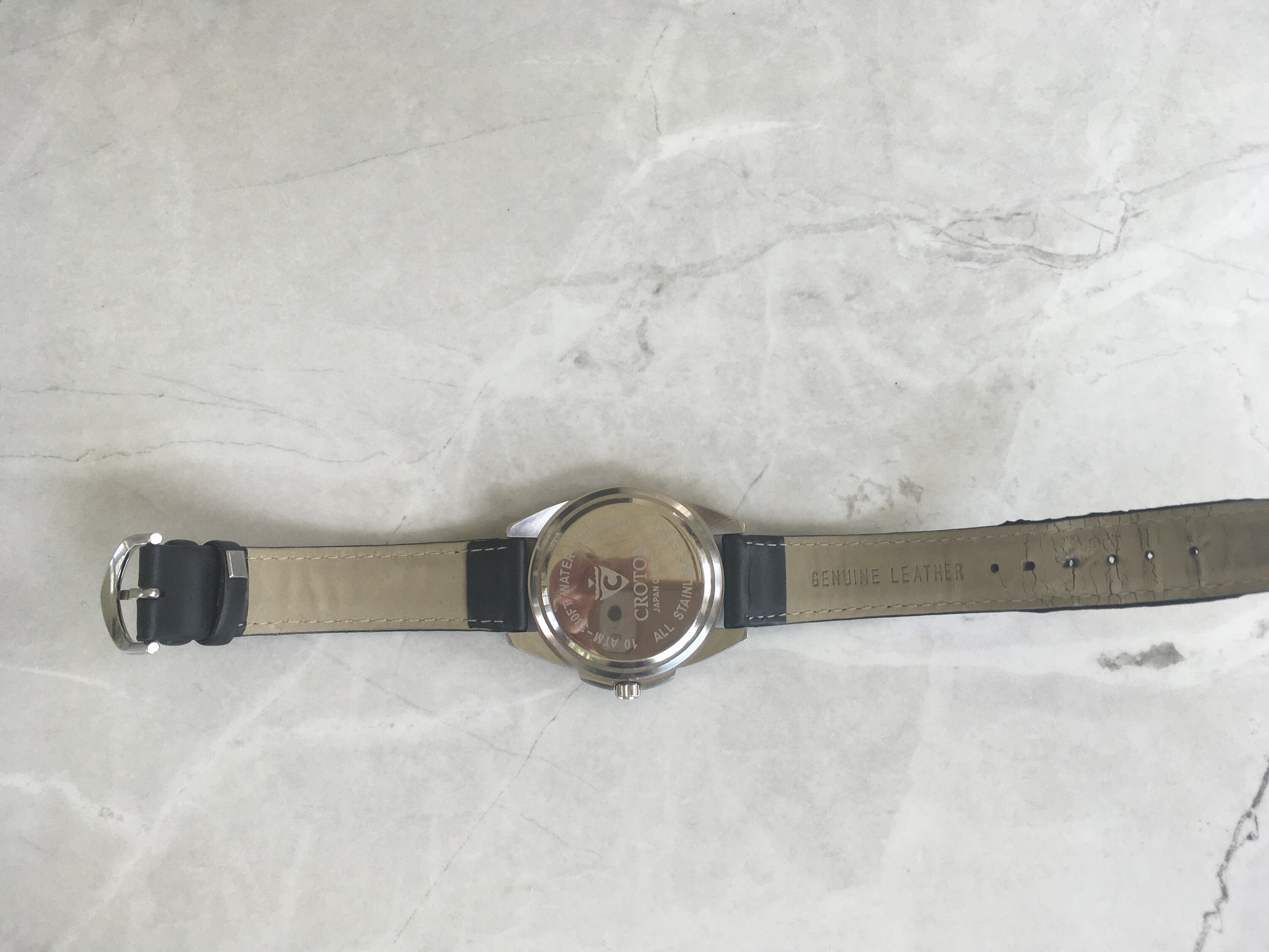 Croton Men's Watch Vintage 90s Red Black Leather Strap | Etsy