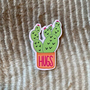 Cactus Hug Sticker Cute Sticker Water Bottle Sticker Laptop - Etsy