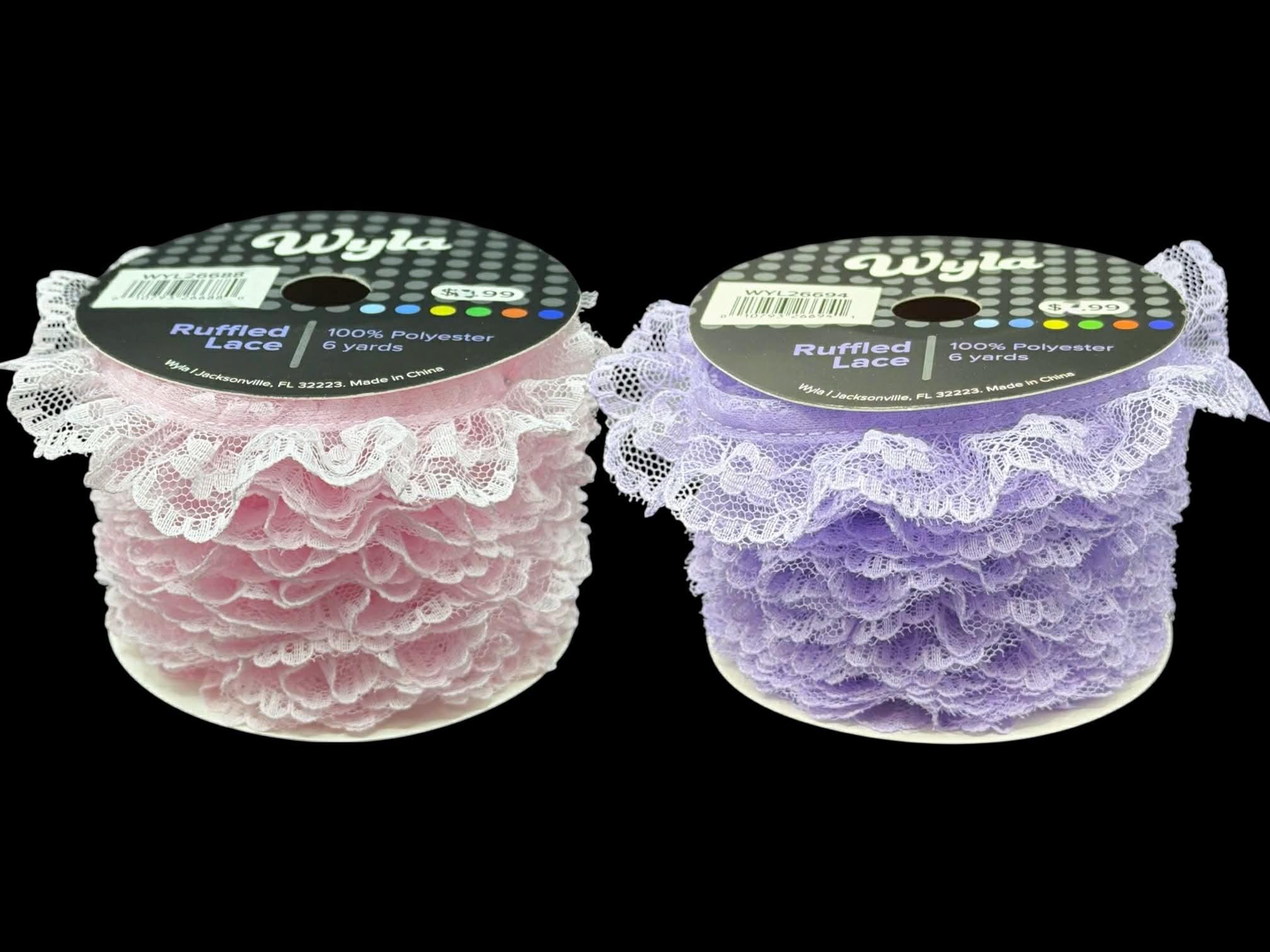 Wyla Narrow Ruffle Lace Trim .9" Wide 6 Yards per Spool - Etsy