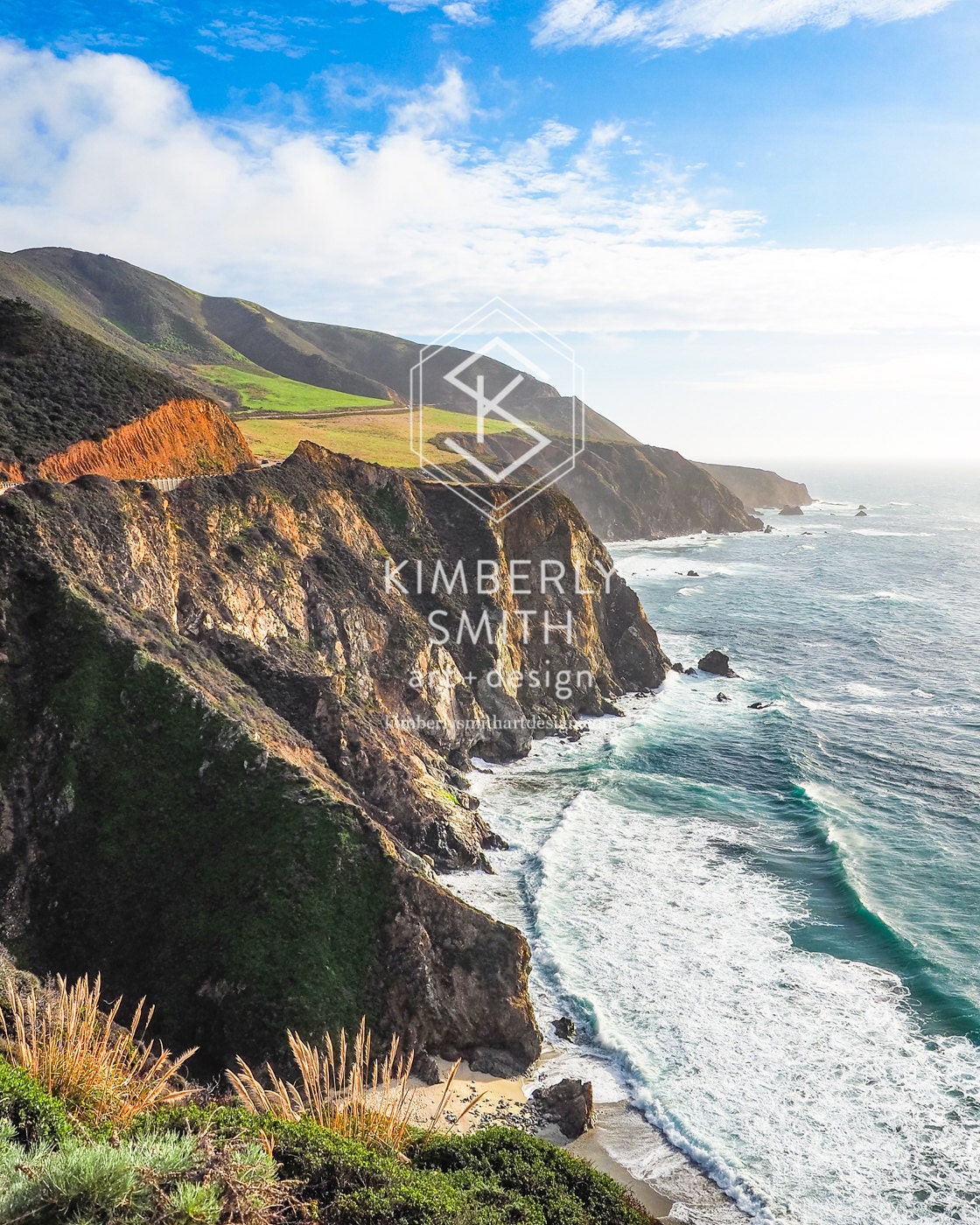 Big Sur - Colorful California Coastline, Ocean Wave Beach, Fine Art ...