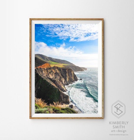 Big Sur - Colorful California Coastline, Ocean Wave Beach, Fine Art ...
