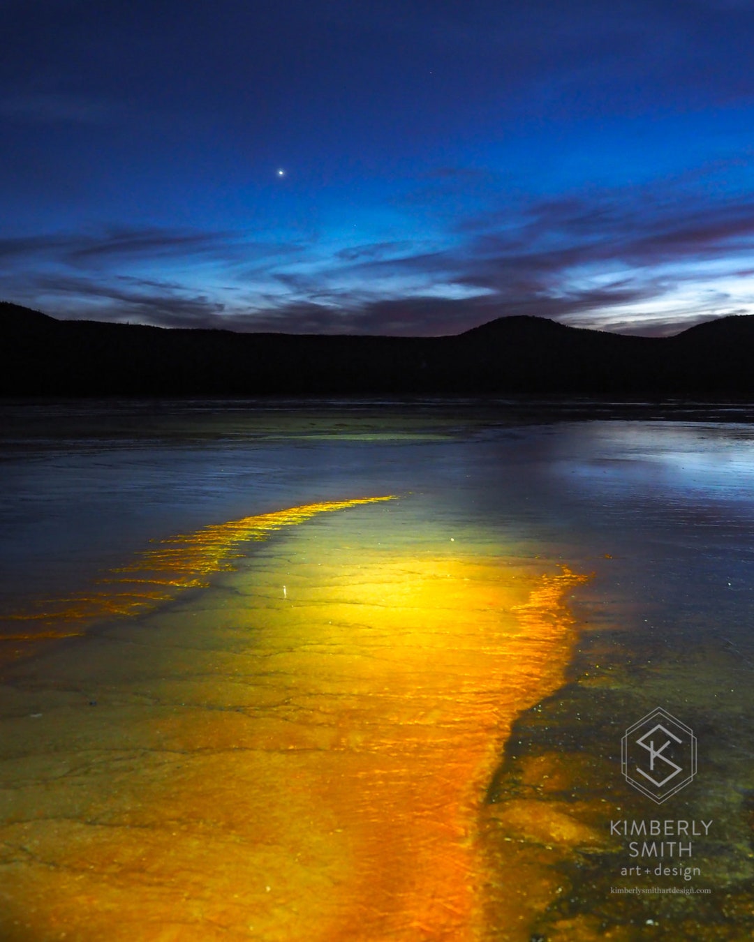 Rays of Night - Grand Prismatic Spring Colors at Night Fine Art ...