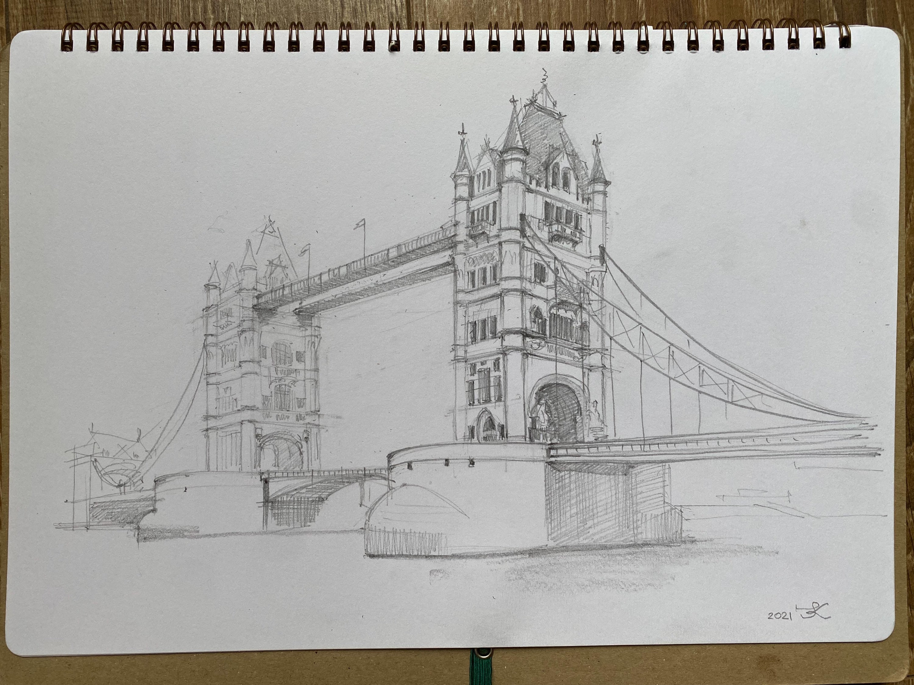 London Pencil Sketch England Art Print Tower Bridge Poster / - Etsy