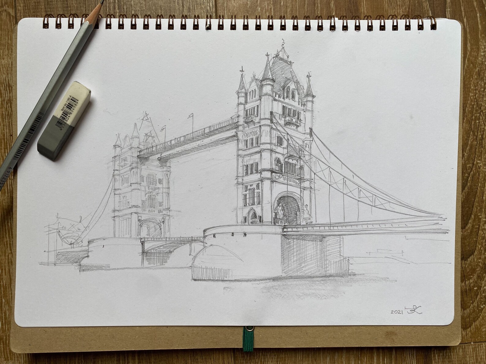 London Pencil Sketch England Art Print Tower Bridge Poster / - Etsy