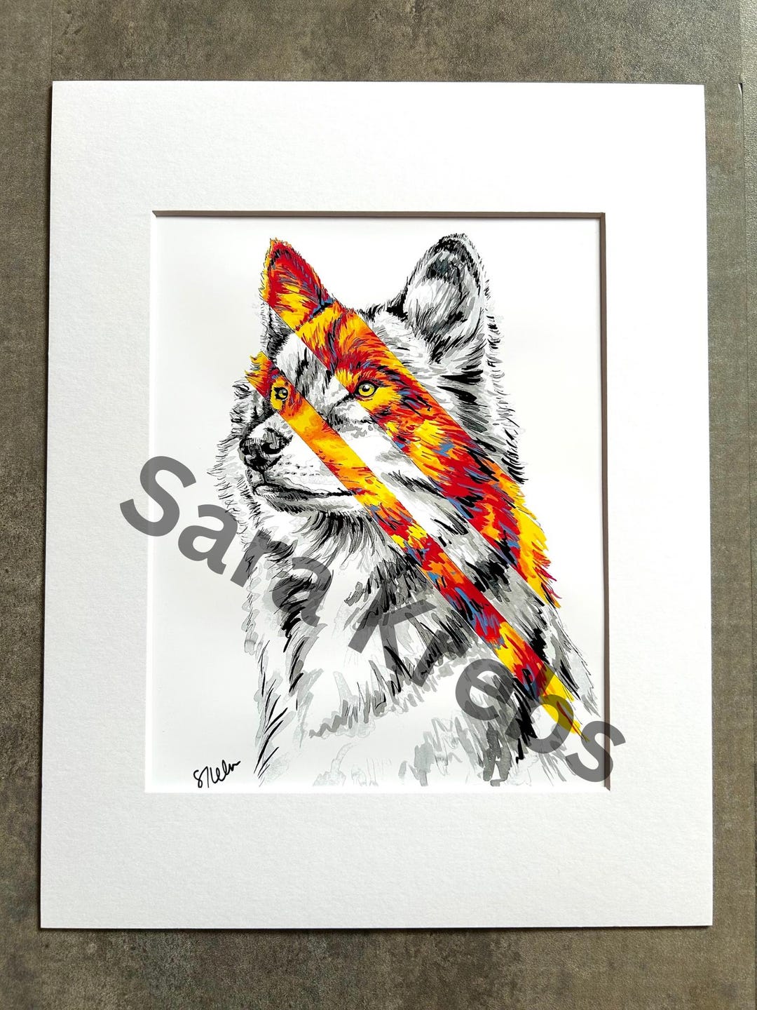 ART PRINT - 11x14 Matted: Wolf - Etsy
