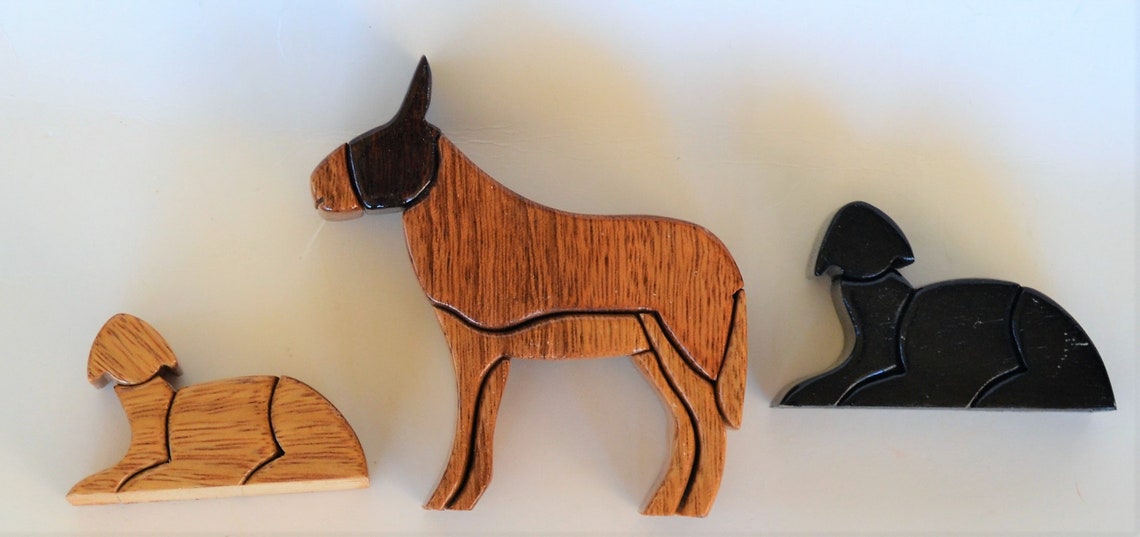 Simple Wooden Nativity Set Nativity Scene 17 Piece Set - Etsy