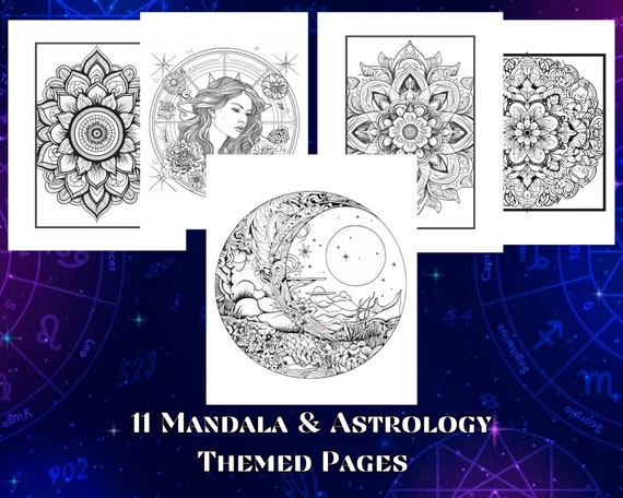 Zodiac celestial coloring pages - Horoscopeaz.com