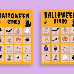 Halloween Bingo Cards: 10 Unique Printable Games (digital Download) - Etsy