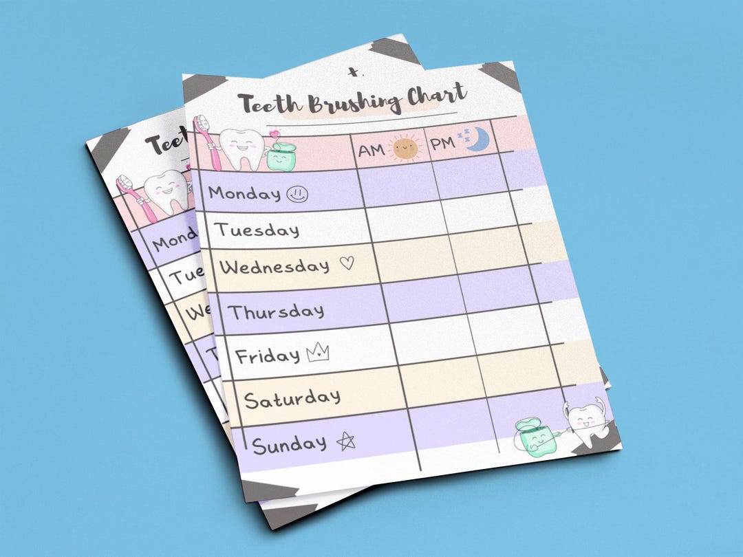 Brush Teeth Printable, Brush Teeth Chart, Toddler Brushing, Teeth ...