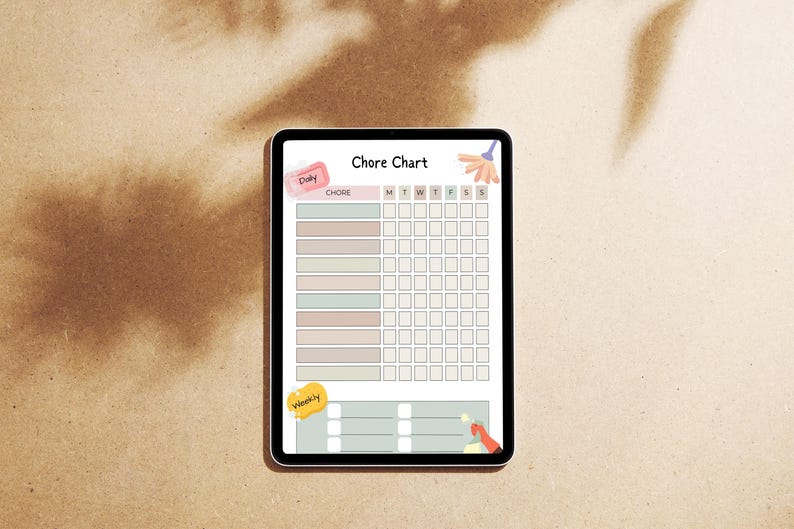 Editable Chore Chart | Kids Chore Chart | Chore Chart Printable | Chore ...