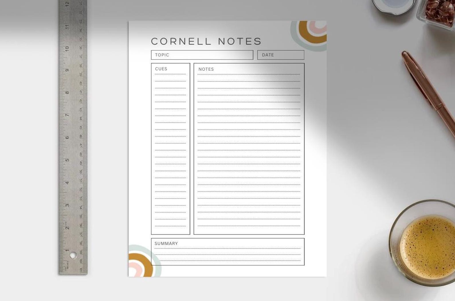 Cornell Notes Printable Note Page I US Letter & A4 (digital Download ...