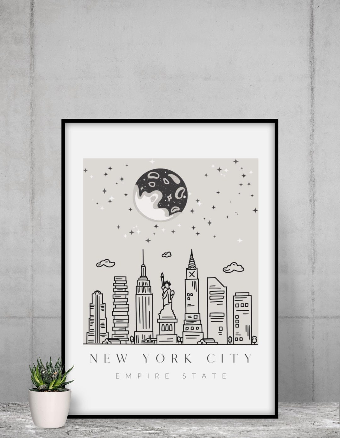 New York City Wall Art, NYC Poster, NYC Travel Poster Print, Apartment ...