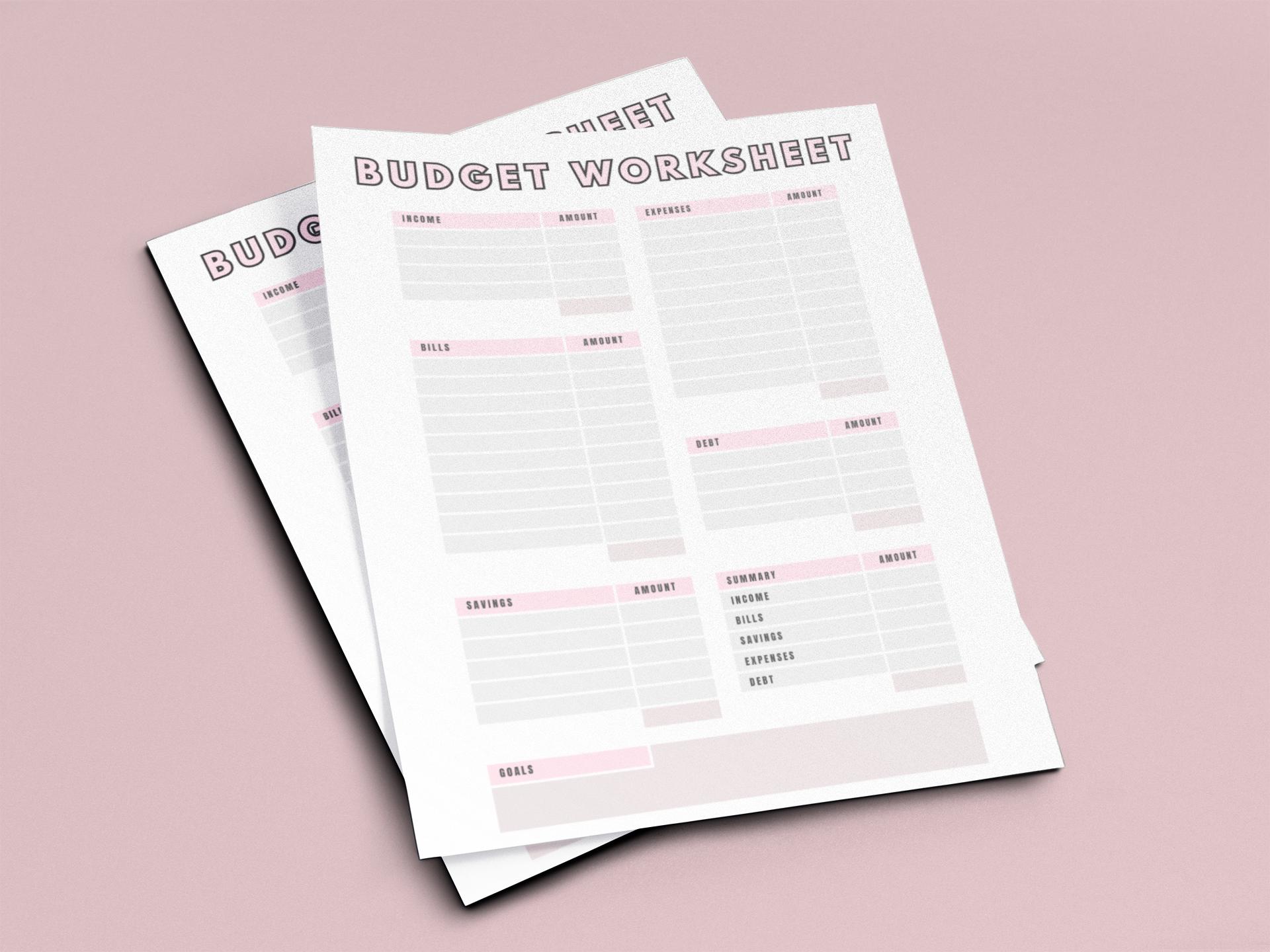 Budgeting Worksheet, Budgeting Worksheet for Beginners, Budgeting ...