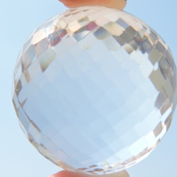Faceted Crystal Ball - Etsy