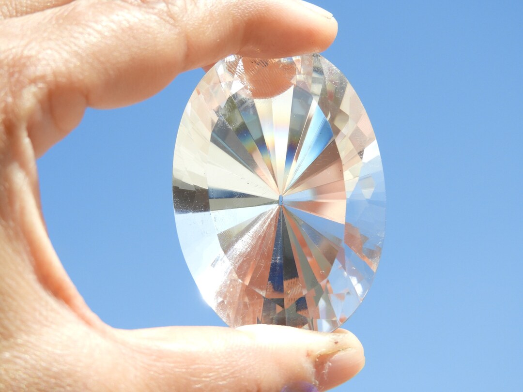 Rare 186 Carats 1 Pc Beautiful Natural Rock Crystal Quartz Faceted ...