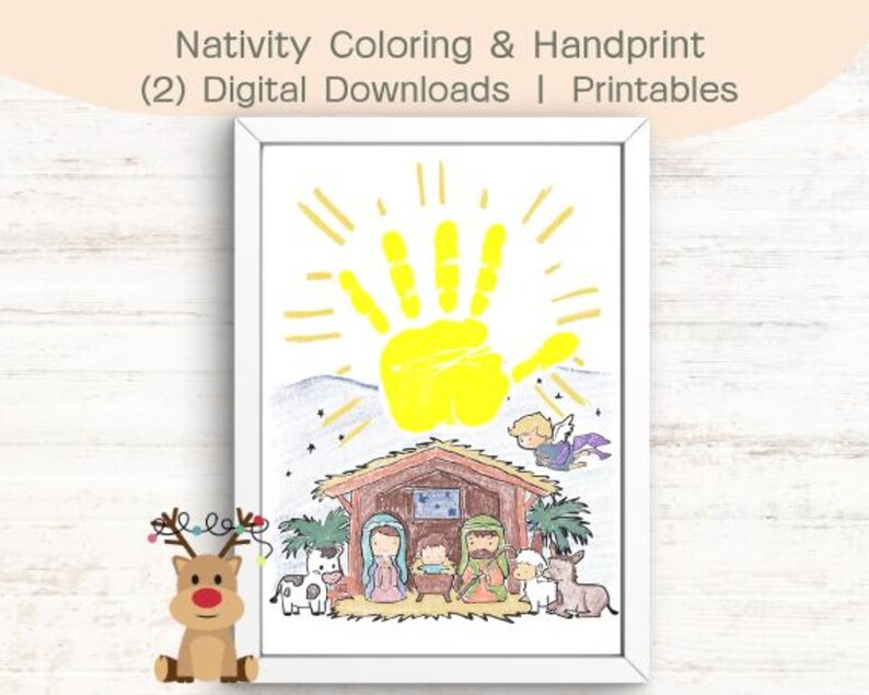 Nativity Handprint Keepsake, Nativity Handprint Preschool Craft, the ...