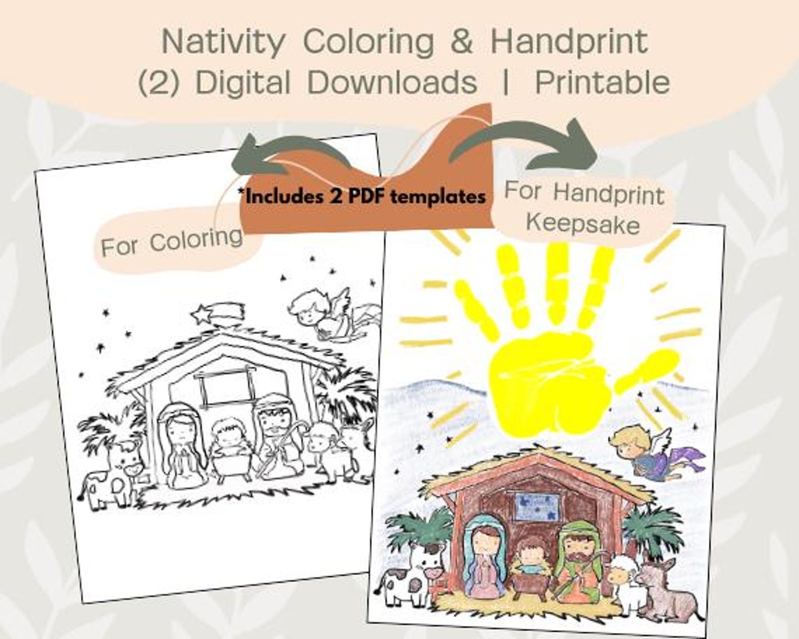 Nativity Handprint Keepsake, Nativity Handprint Preschool Craft, the ...