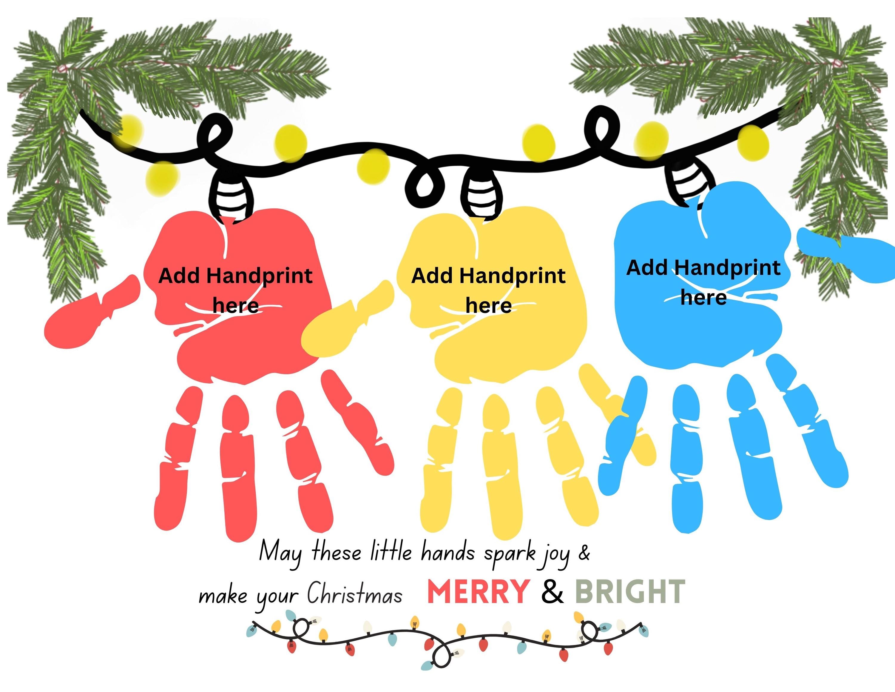 Christmas Lights Handprint Craft for Kids | Cute Christmas Crafts for ...