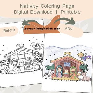 Nativity Coloring Nativity School Project the Story of Jesus Birth ...