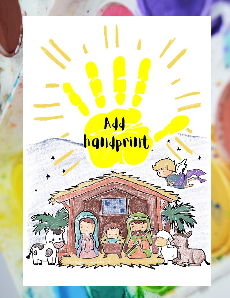 Nativity Handprint Keepsake, Nativity Handprint Preschool Craft, the ...