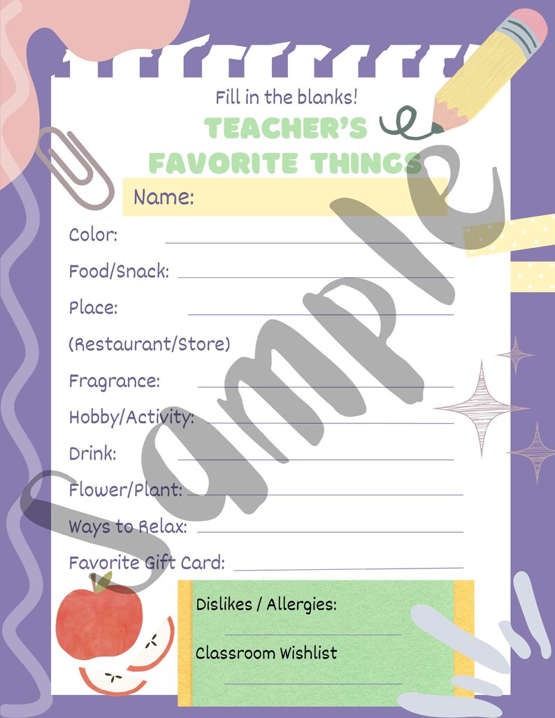 Christmas Teacher Favorite List | Teacher Appreciation Day List ...