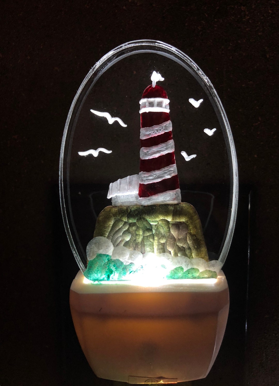 Lighthouse Colored Night Light - Etsy