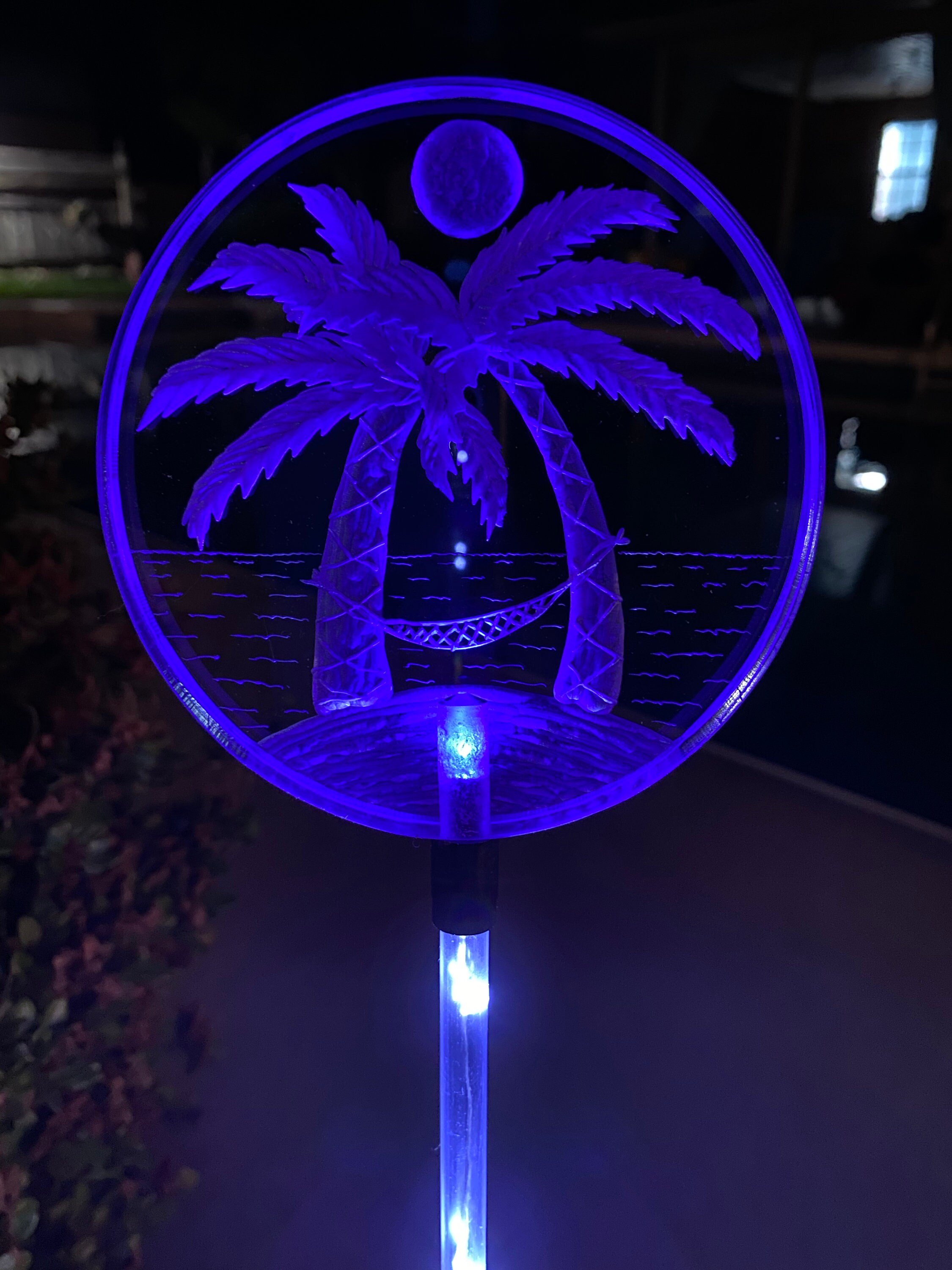 Palm Tree Solar Garden Stake | Etsy