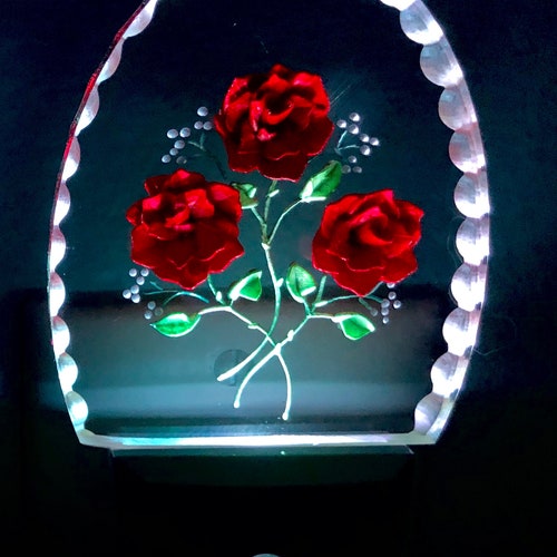 Rose Night Light - Etsy