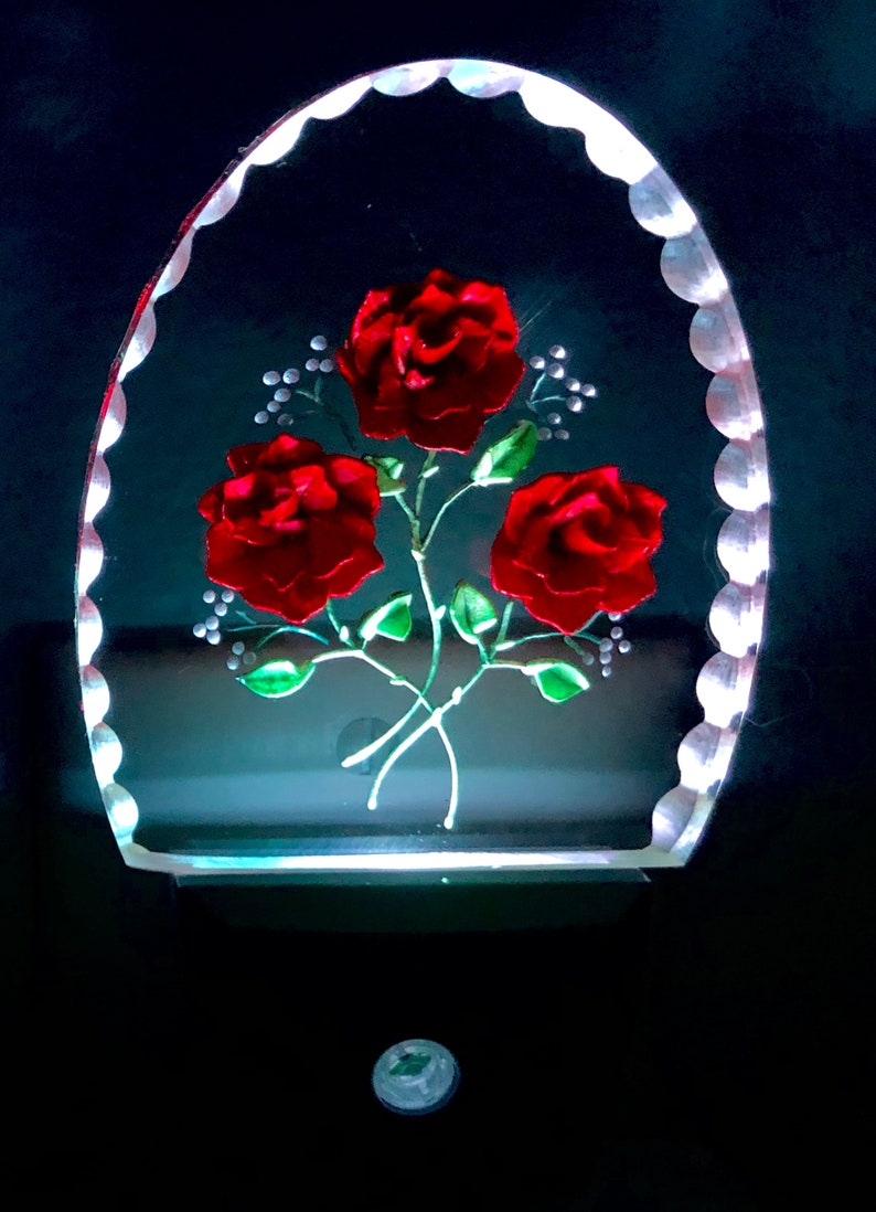 Rose Night Light - Etsy
