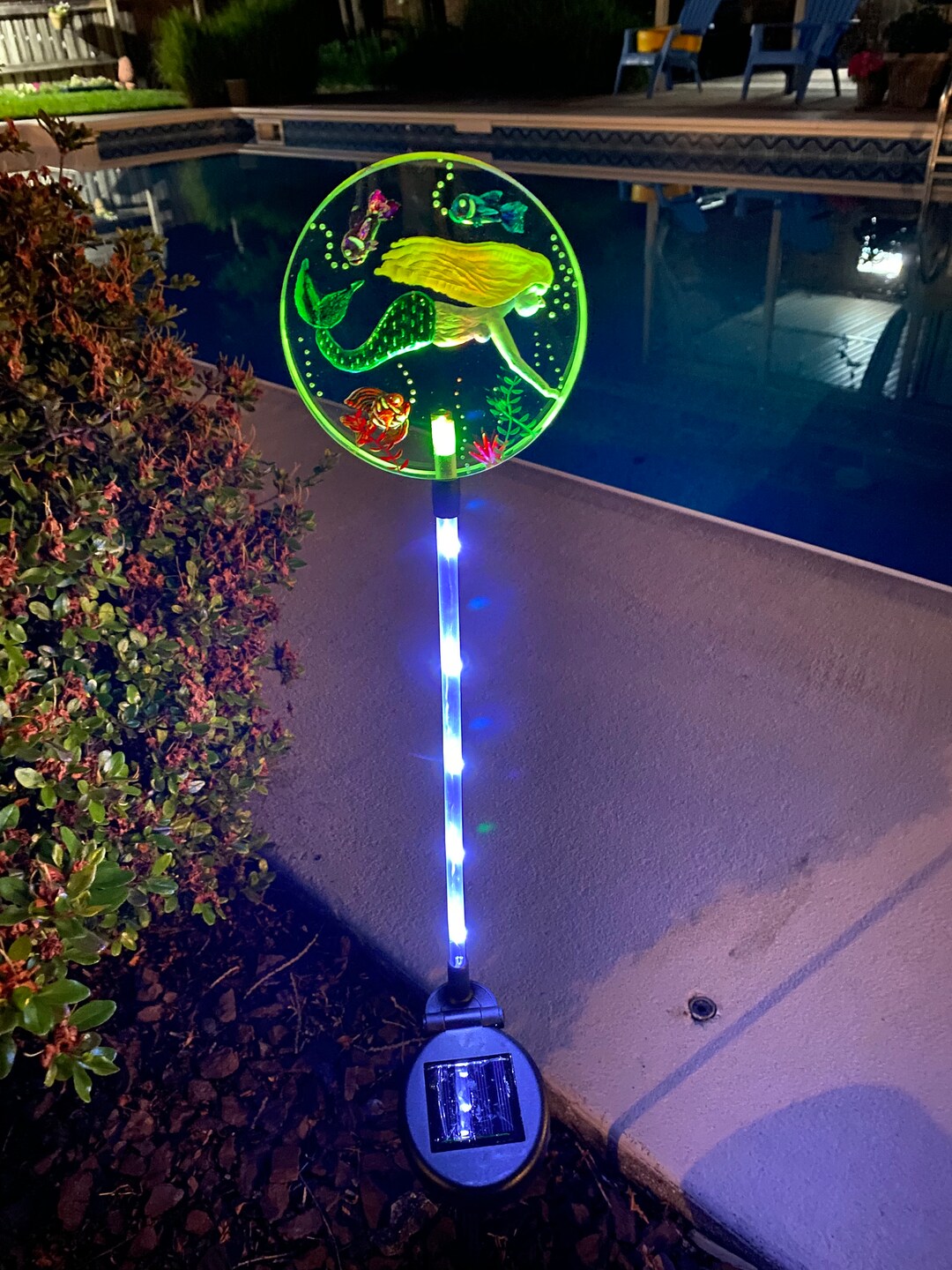 Mermaid Solar Garden Stake - Etsy