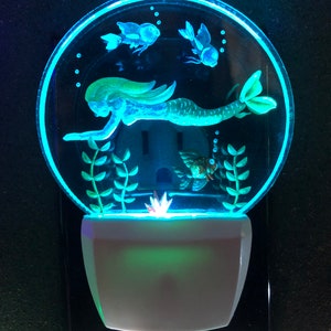 Mermaid Night Light - Etsy