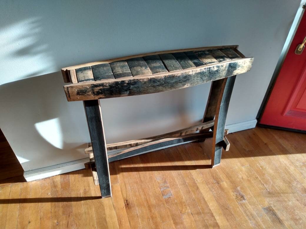 Barrel Stave Entryway Table | Etsy