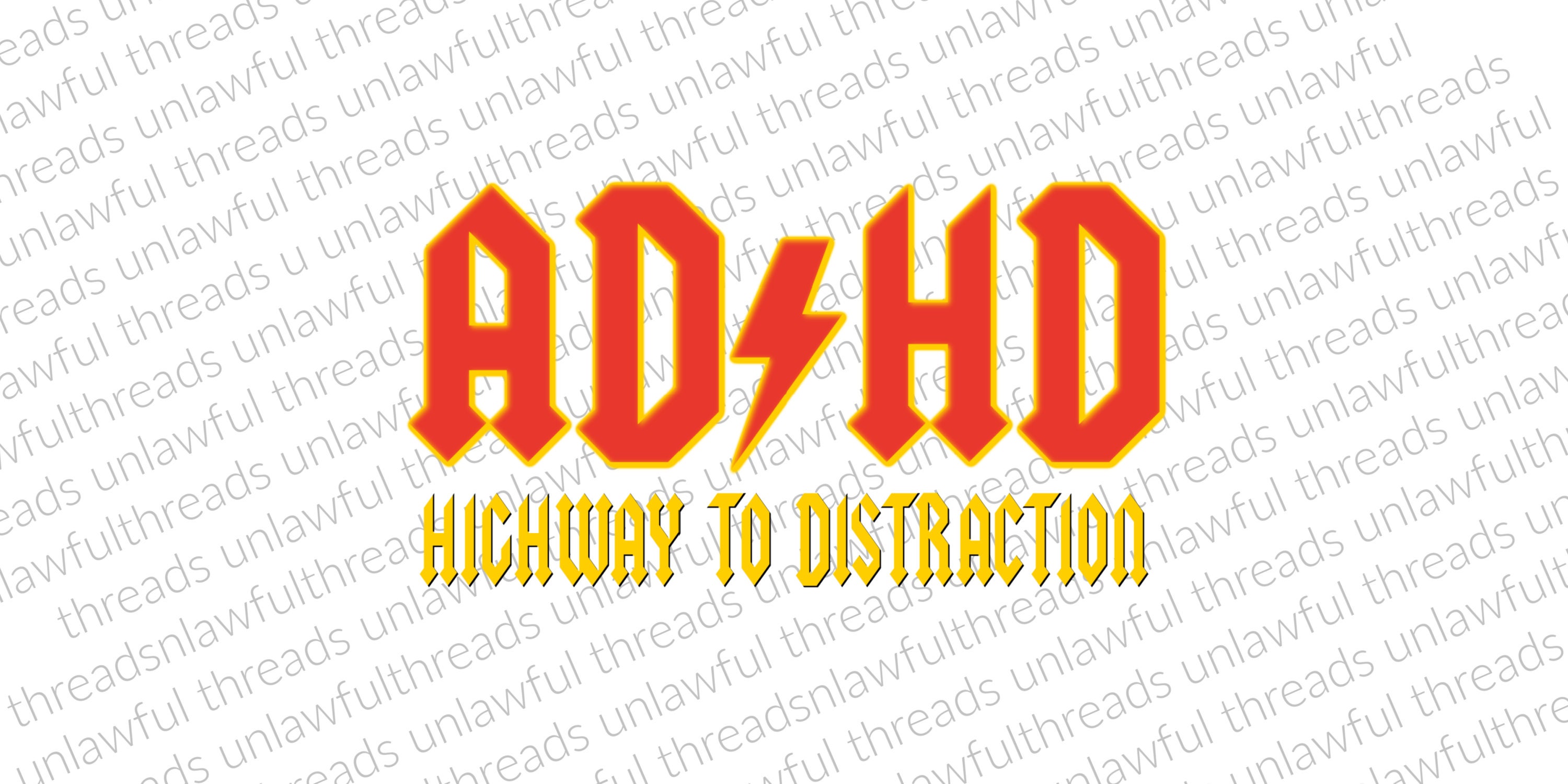 ADHD Highway to Distraction Png Transparent Background 2000x2367 - Etsy