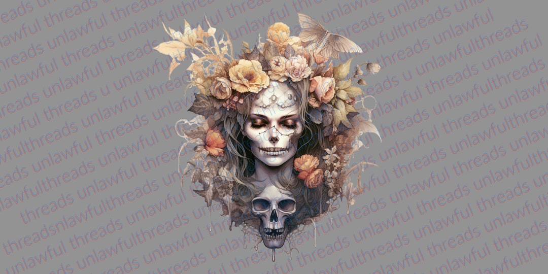 Skull Witch Goddess Clear Png Files 3600x3600. - Etsy