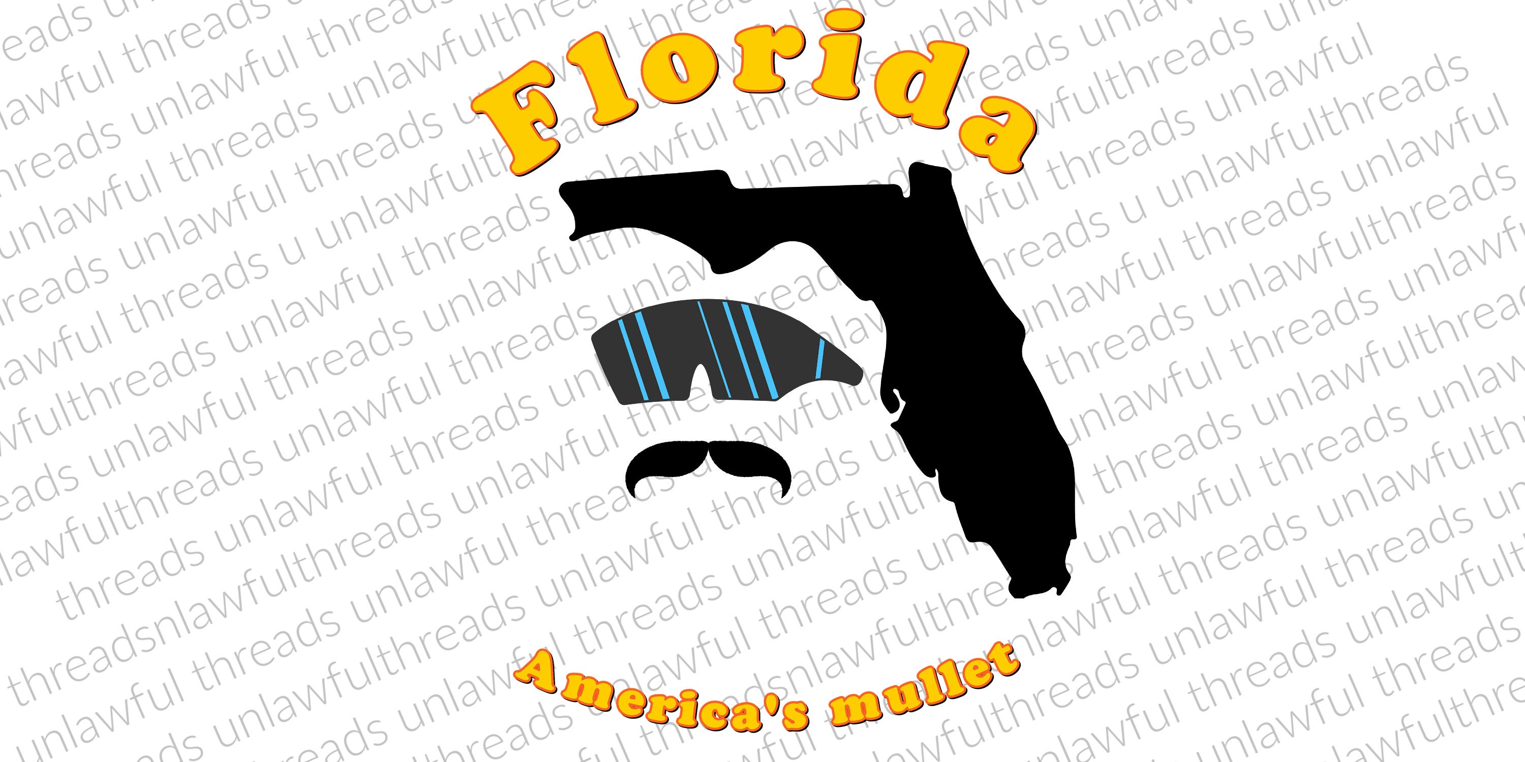 Florida America's Mullet Png Transparent Background 2000x2367 - Etsy