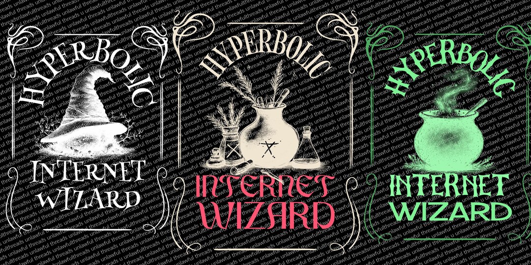 HYPERBOLIC INTERNET WIZARD | Vintage Witchcraft & Internet Magic Png ...